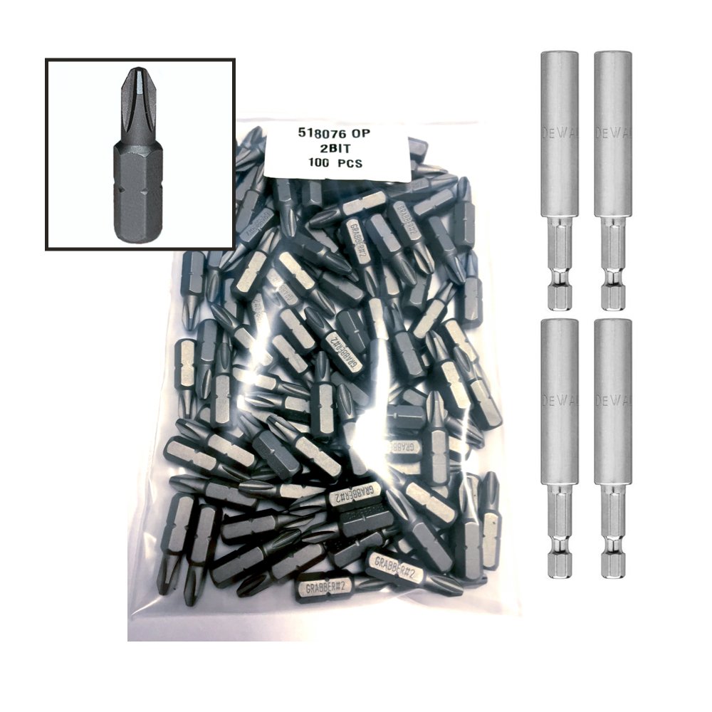Fasteners Grabber #2 Reduced Phillips Drywall Screw Driver Bit Tips 50-Pack Screws