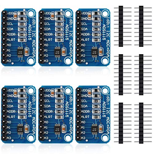 6 Pieces ADS1115 Analog-to-Digital Converter 16 Bit ADC 4 Channel ...