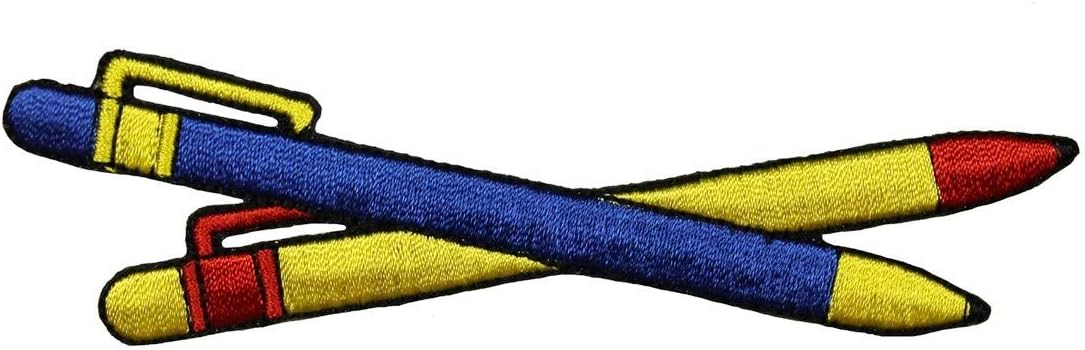Amazon.com: ID 0973 Pencil Pen Patch Writing Drawing School Embroidered ...
