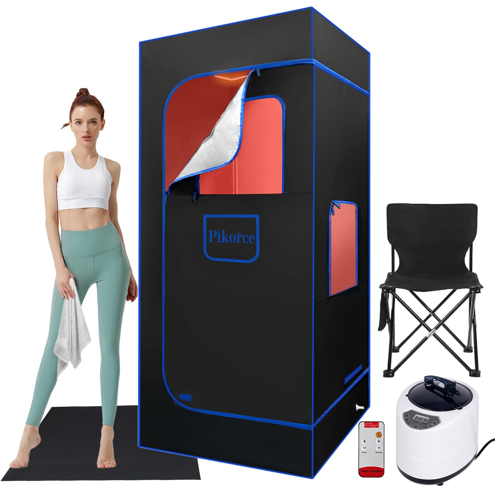 Portable Red Light Steam Sauna Box, Personal Home Spa Tent, Sauna Sweat ...