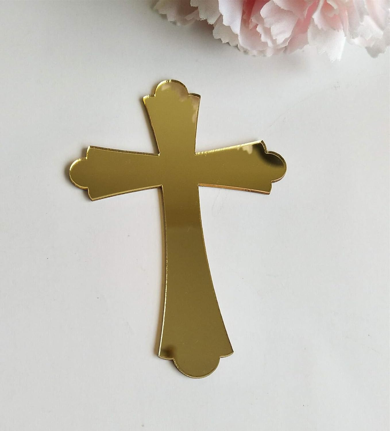 Amazon.com: 20PCS Acrylic Mirror Cross Sticker Laser Cutting Acrylic ...