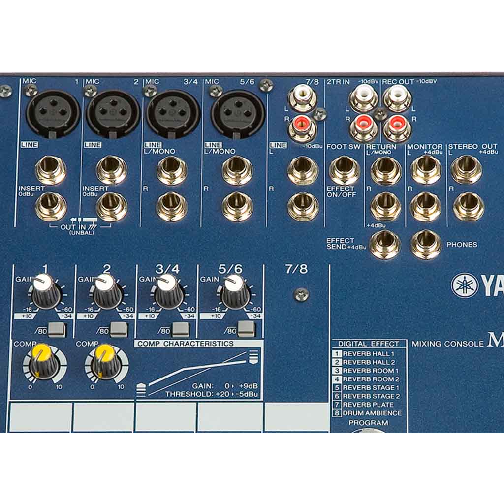 Amazon.com: Yamaha MG82CX 8 Input Stereo Mixer with Digital Effects ...