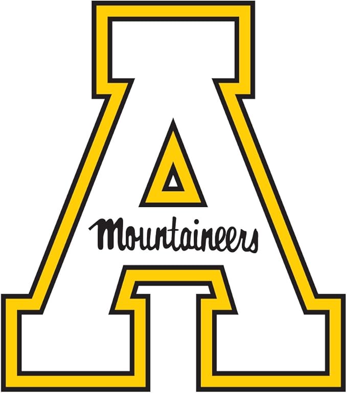 NCAA Appalachian State Mountaineers 12" Tall Primary Mascot Jumbo Vinyl ...
