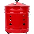 Amazon.com : 2.87 Gallon Burn Barrel, Metal Burn Can for Paper, 11.7 ...