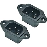 Amazon.com: JSADZKJ IEC320 C14 Panel Mount Adapter Plug C14 Male 3Pin ...