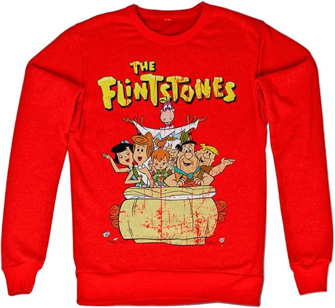 the flintstones Officially Licensed Sweatshirt (Red): Amazon.ca ...