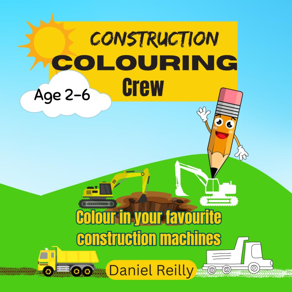 Mua Construction colouring crew: Colour in your favourite construction ...