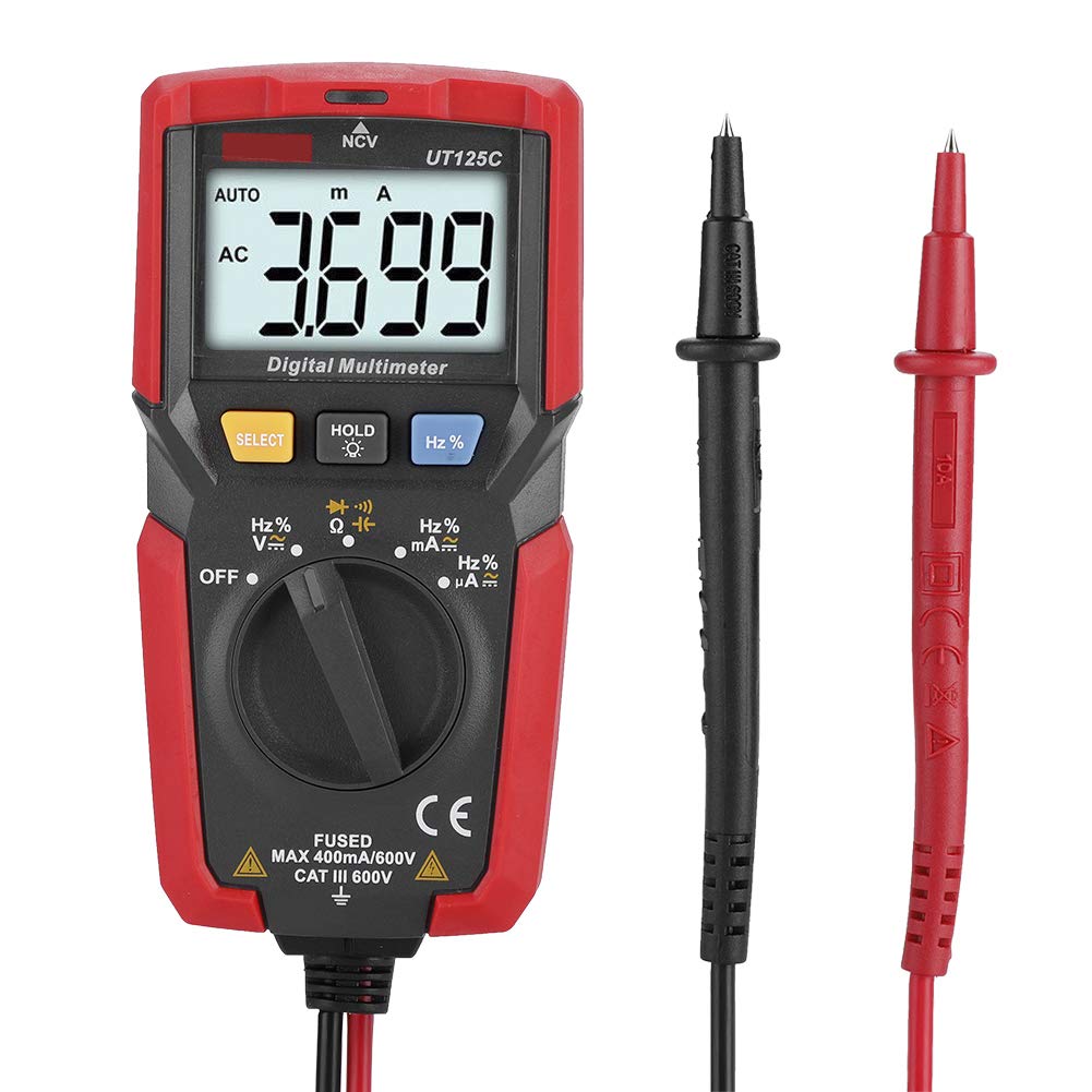 Electrical Tester Multimeter Volt Ohm Meter Handheld 4000 Counts AC DC ...
