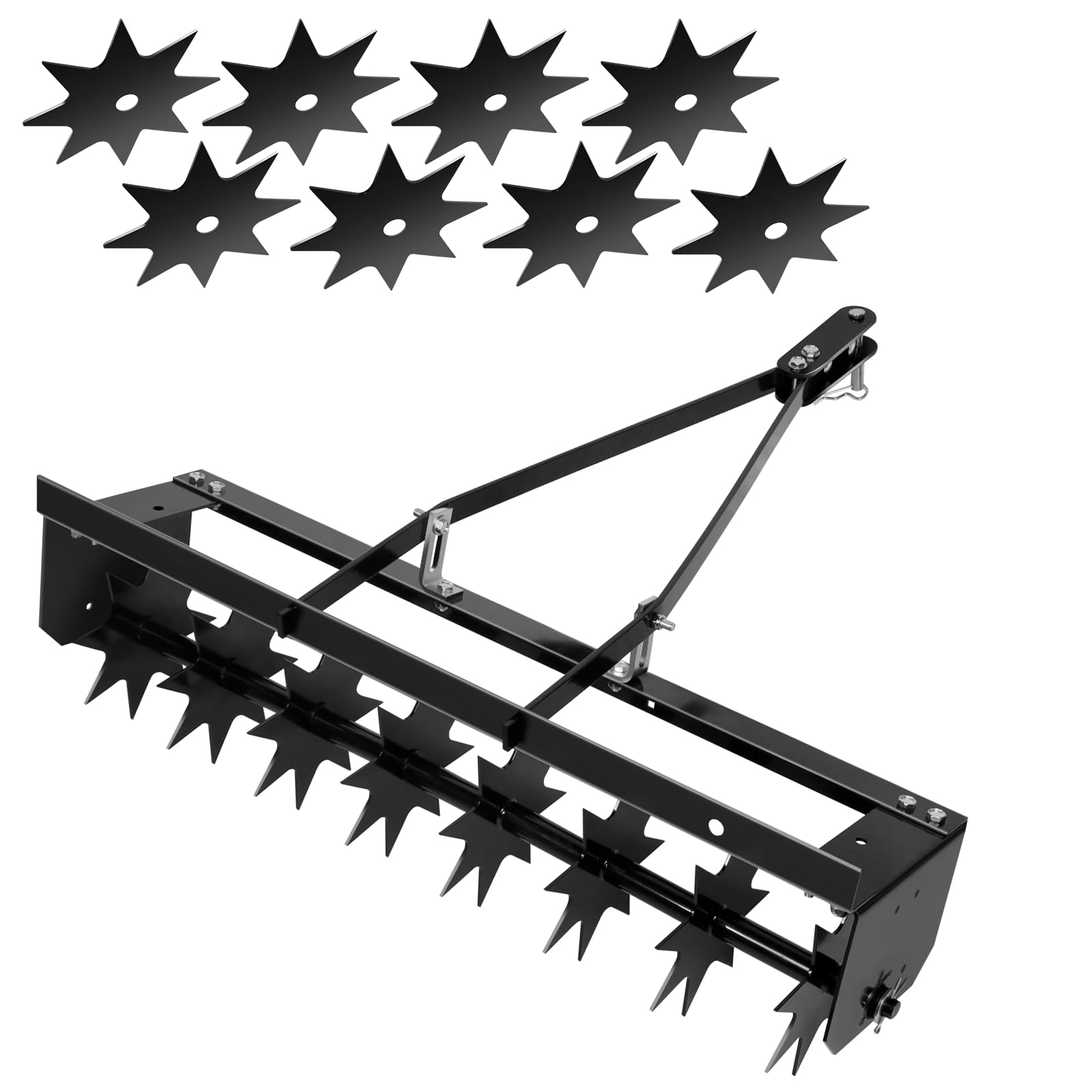 QUARPAL 35 Inch Tow Behind Plug Aerator, Tow Behind Plug Aerator with ...