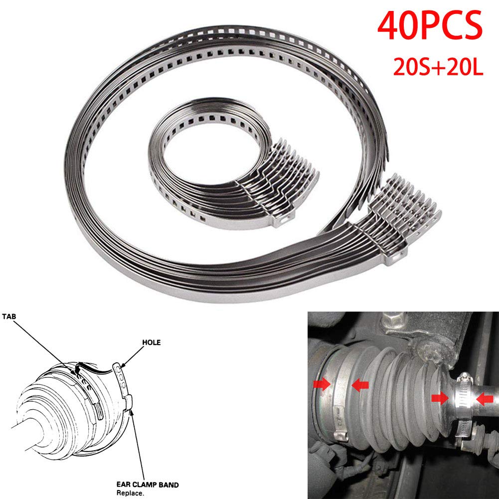 Motoparty Universal Adjustable AXLE CV Joint Boot Crimp Clamp Kit ...