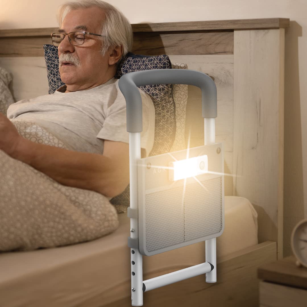 Mua Agrish Bed Rails for Elderly Adults - with Motion Light & Storage ...