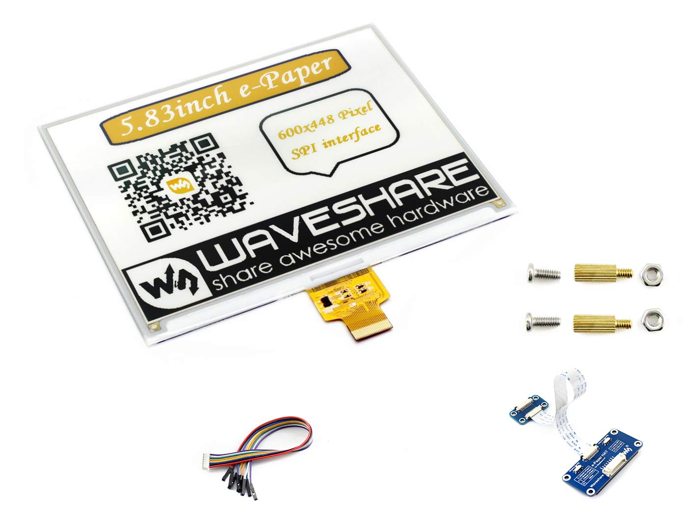 Buy 5.83inch E-Ink Display HAT Module 600x448 E-Paper Electronic Paper ...