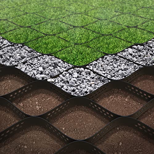 Vodaland 2" Thick Geo Grid Ground Grid Geo Cell Polyethylene 160 sq ft ...
