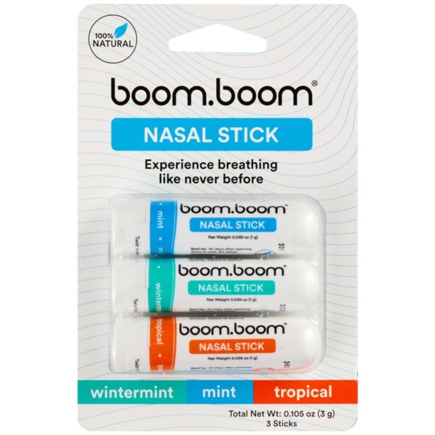 BoomBoom Nasal Stick (3 Pack) | Vapor Flow Technology | Better ...