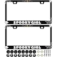 Amazon.com: 2Pcs Spooky Girl License Plate Frames Cover Holders ...