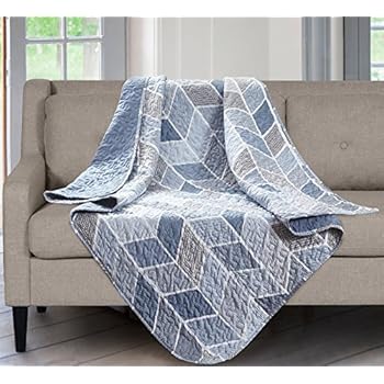 Amazon.com: SLPR Heather Printed Quilted Throw Blanket (50" x 60 ...