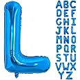Amazon.com: TONIFUL 40 Inch Large Blue Letter L Balloon - Giant ...