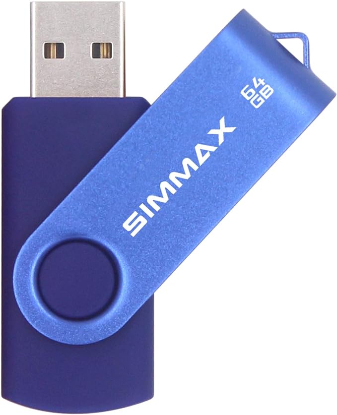 SIMMAX Memoria Flash USB 64GB Pen Drive USB 2.0 Giratoria Flash Drive ...