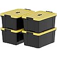 Amazon.com: Cetomo 72Qt*4 Plastic Storage Bins, Tote Storage Box with ...