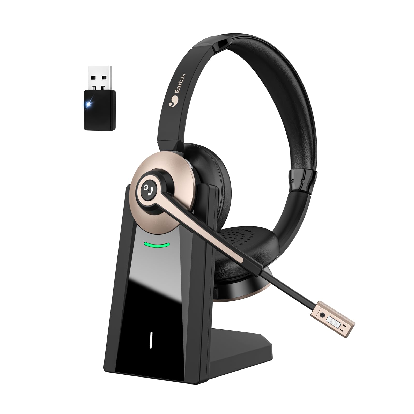 Wireless Headset, Bluetooth Headset with Microphone Noise Canceling ...
