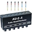Amazon.com: 1/8" aux Input Mixing 2 in 4 Channel Way Out Headset Box ...