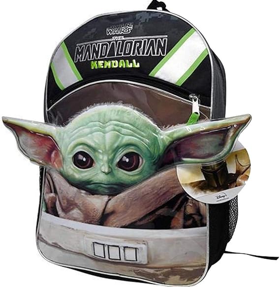 Buy Personalized Mandalorian Baby Yoda Backpack - 16 Inch (Baby Yoda ...