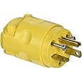 Leviton 5256-VY 15 Amp, 125 Volt, Industrial Grade, Plug, Straight ...