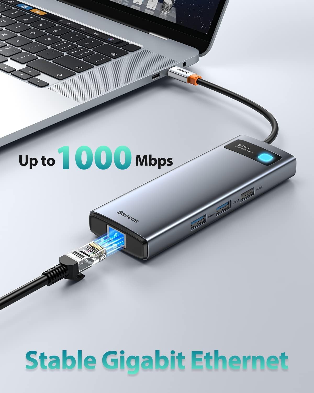 Mua Baseus Laptop Docking Station Dual Monitor 4K@120Hz, 9 in 1 USB C ...