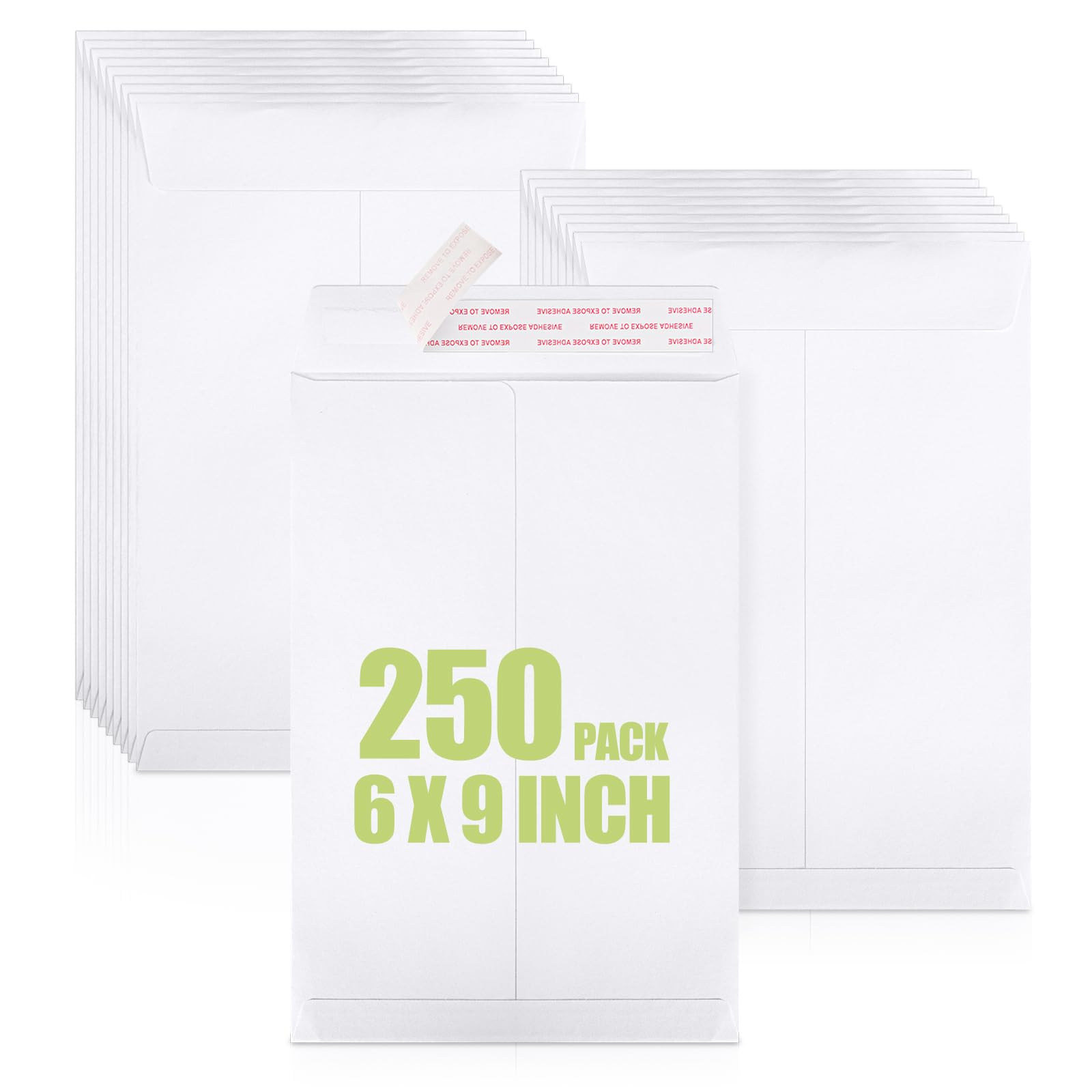 ACSTEP 6x9 Catalog Mailing Envelopes 250 Pack, White Envelope with ...