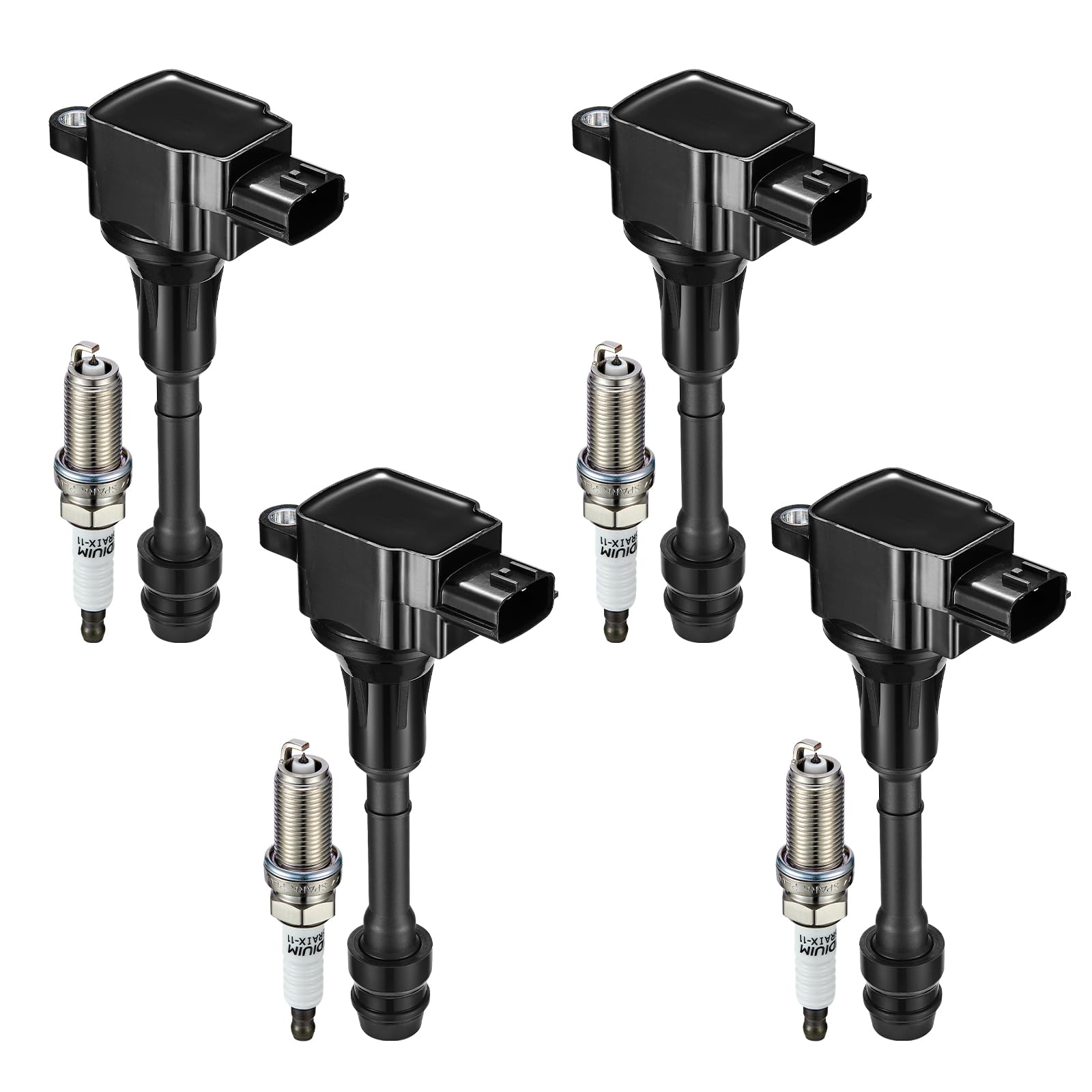 BDFHYK Ignition Coil Pack UF350 and Iridium Spark Plugs 4505 Compatible ...
