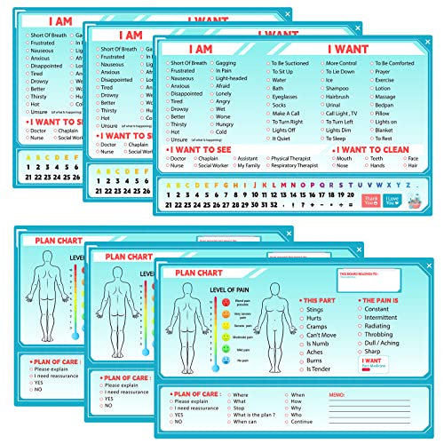 6 Pcs Patient Communication Board Nonverbal Communication Board ...