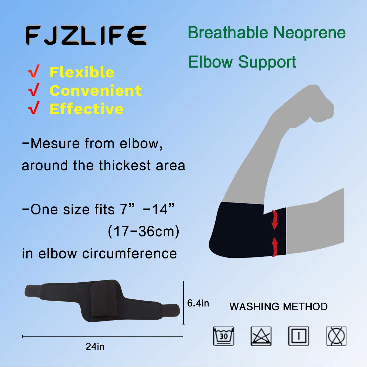 Mua FJZLIFE Compression Recovery Elbow Sleeve &Neoprene Elbow Support ...