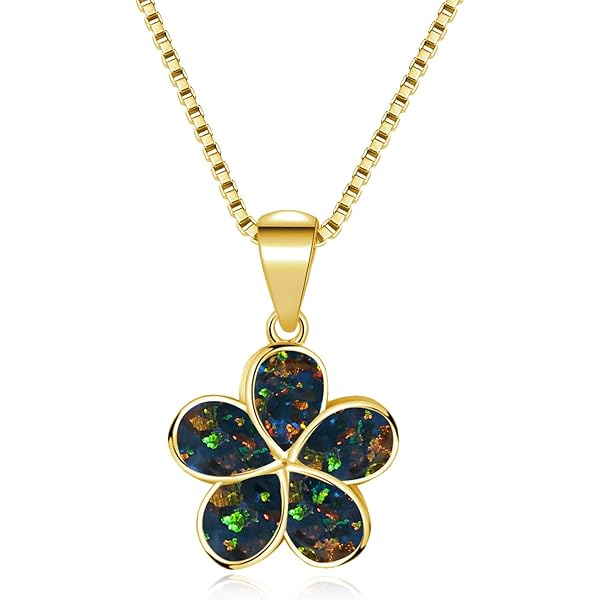 Blue Opal Jewelry Honu White Opal Necklace, Sterling Silver, October ...