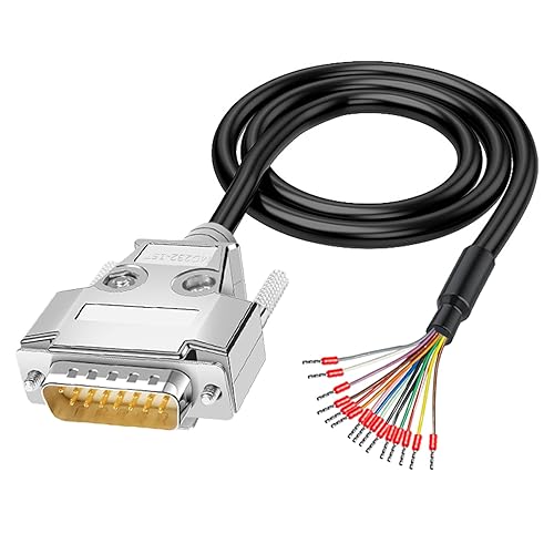 DB15 Solderless Breakout Connector with 5Ft 24AWG Replacement Cable ...