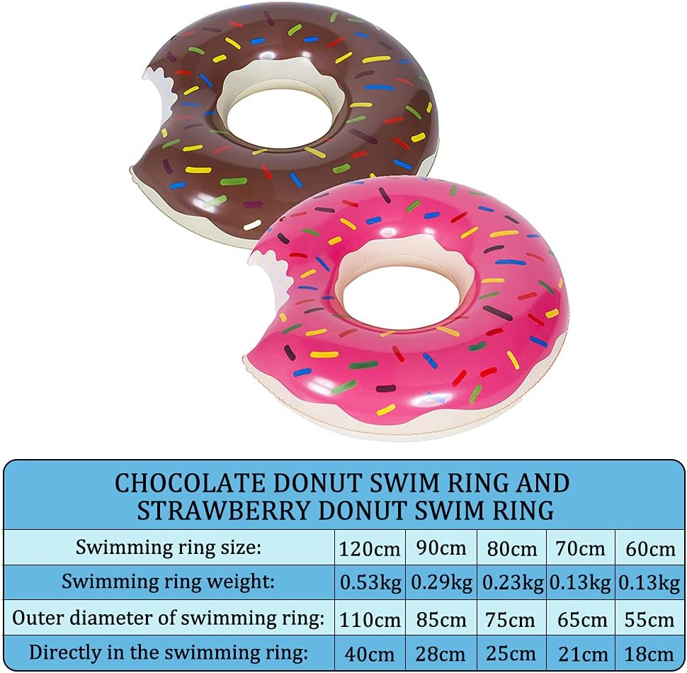 XINYIND Donut Swimming Ring, Donut Pool Floats Inflatable Swimming ...
