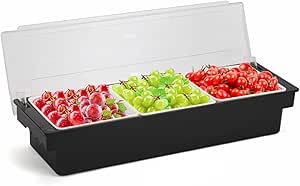 Amazon.com | Ice Chilled Serving Tray Condiment Pots Condiment Server ...