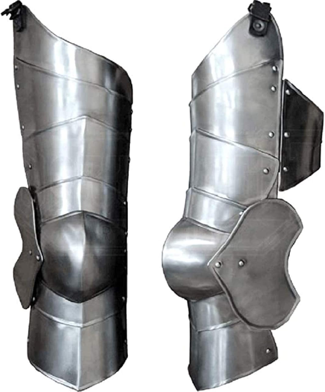 Amazon.com: Steel Markward Full Leg Guards Medieval Armor Cosplay LARP ...