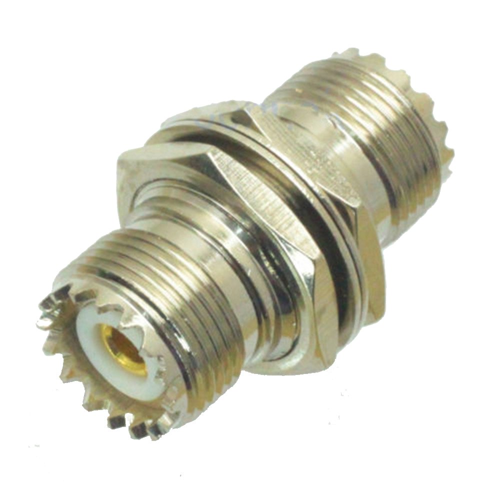Double Female Coax Connectors UHF Female 8 Bulkhead SO-239 Coaxial ...