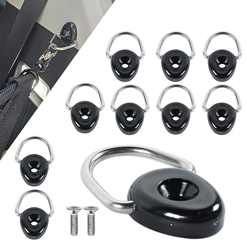 YOCTM for Jimny Trunk Accessories 10-PACK Metal Tie-Down Anchors D-Ring Buckle fit JB64 JB74W ...