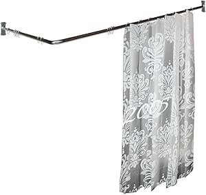 Amazon.com: Renovator's Supply Two-Sided Shower Curtain Rod Chrome ...