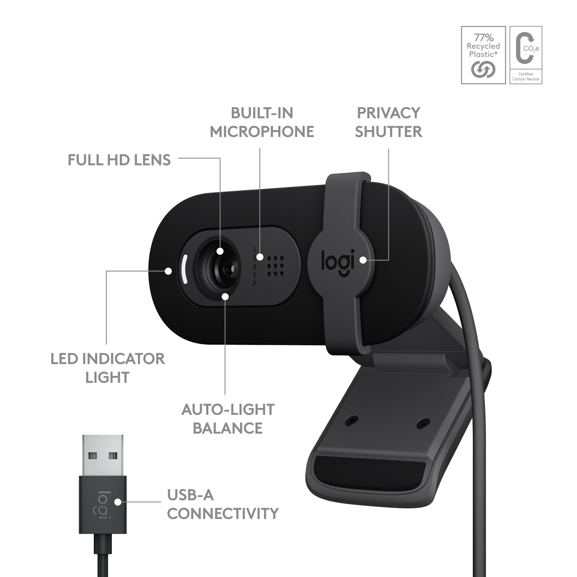 Mua Logitech Brio 101 Full HD 1080p Webcam Made for Meetings and Works ...