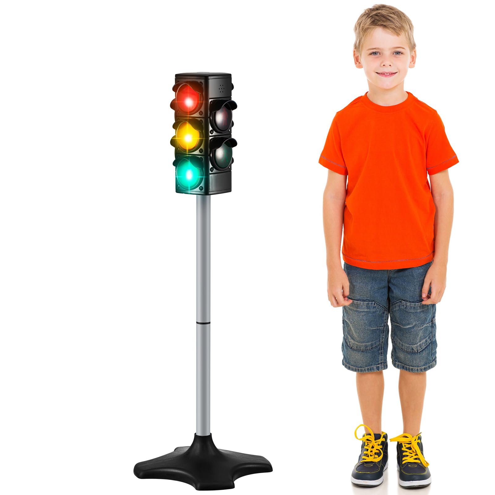 Hiboom 1 Piece Traffic Light Toy 2 in 1 Simulation Safety Traffic ...