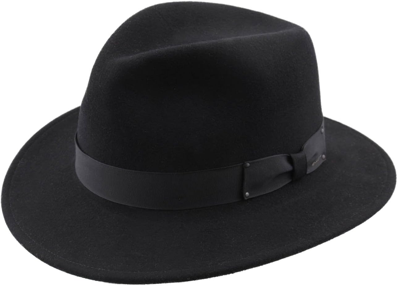 Bailey of Hollywood - Fedora Hat wool felt men Curtis - Size M - noir ...