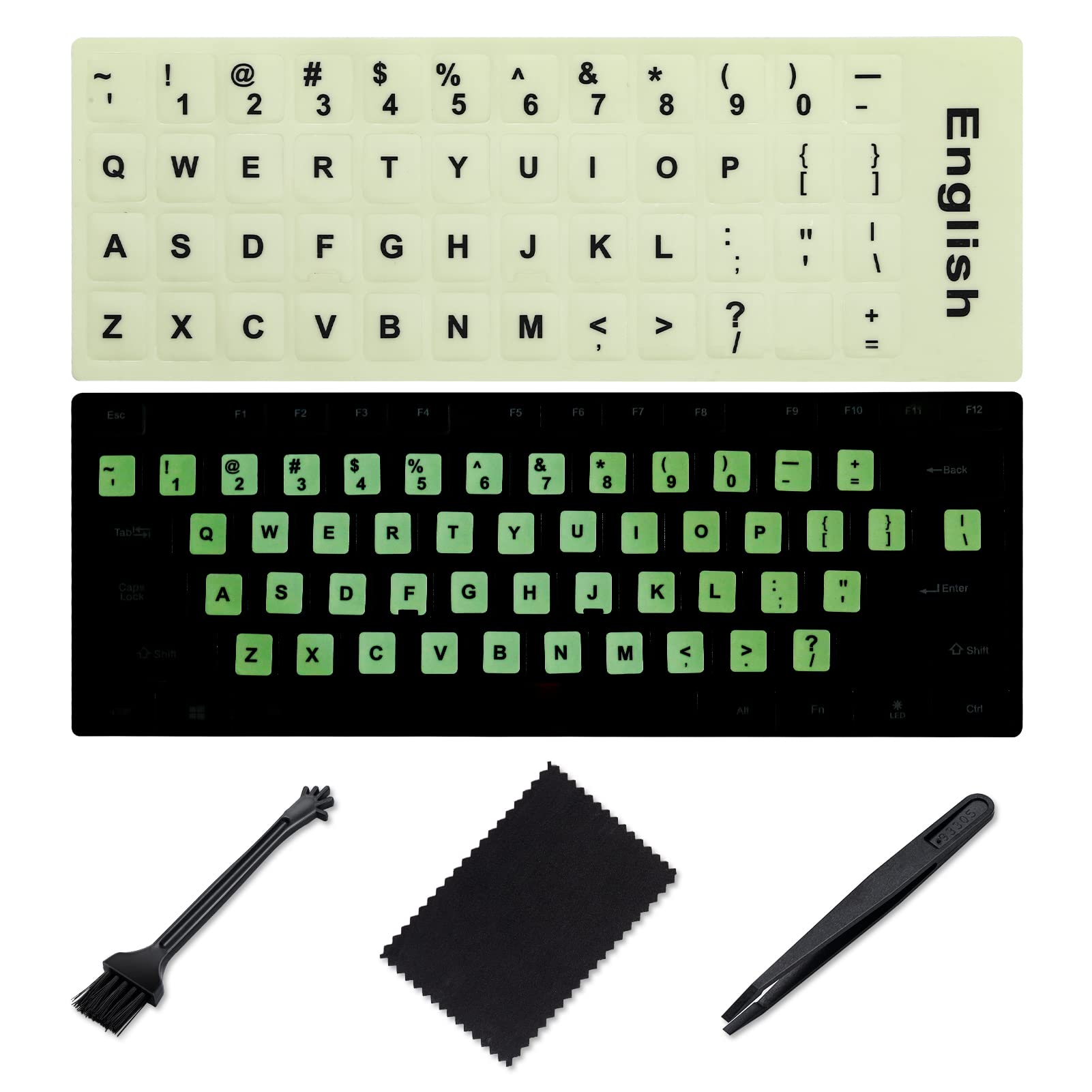 Mua English Keyboard Sticker Glow in The Dark [4 in 1],Luminous ...