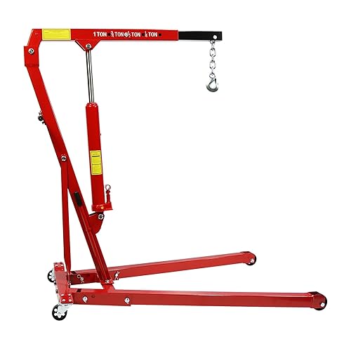 Engine Hoist, 1 Ton Folding Cherry Picker Shop Crane Hoist Lift, Heavy ...