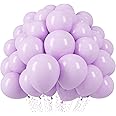 Amazon.com: Voircoloria 110pcs Pastel Purple Balloons 12inch Light Purple Latex Party Balloons ...