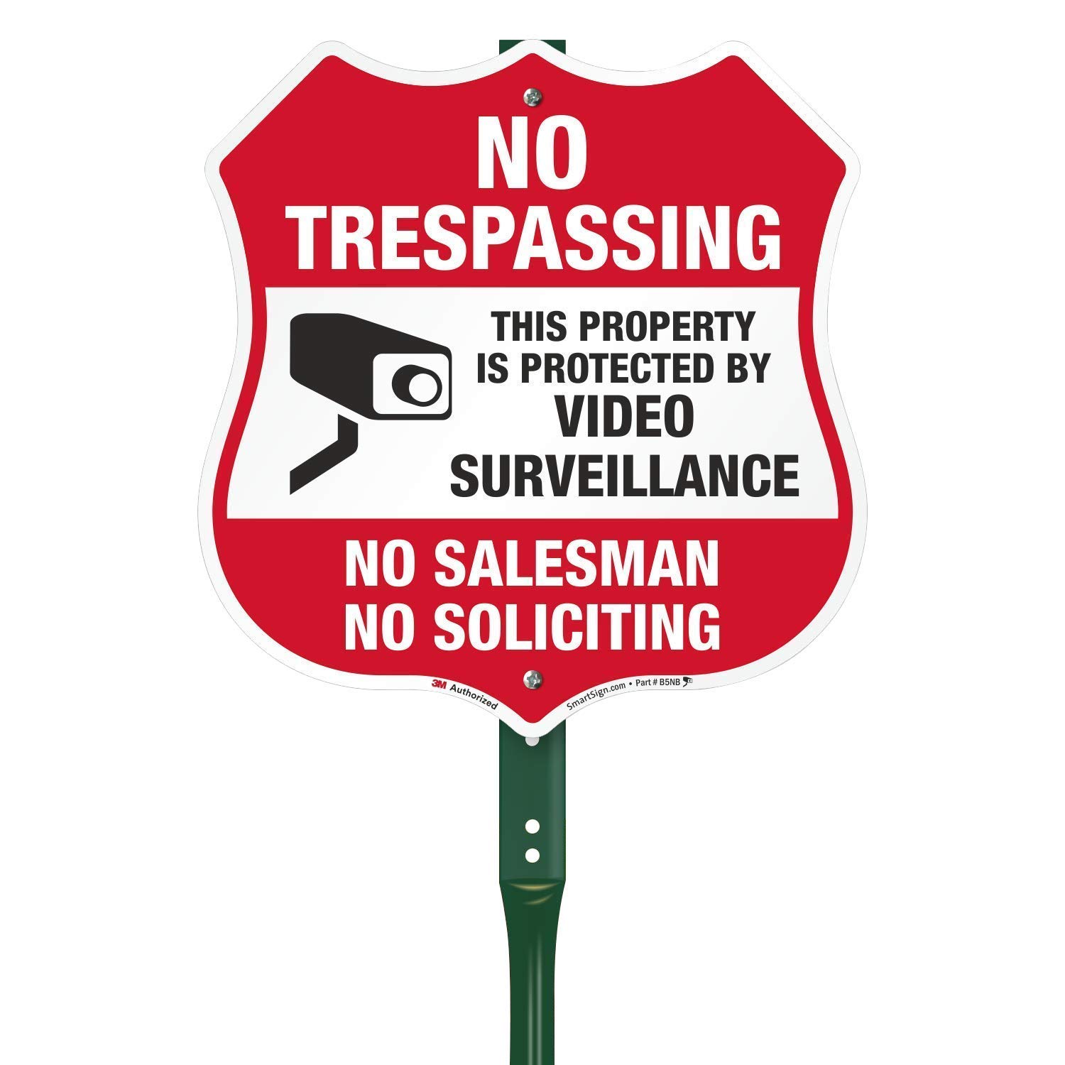 Amazon.com: SmartSign No Trespassing Yard Sign, This Property is ...