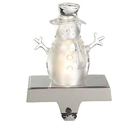 Lighted Acrylic Snowman Christmas Stocking Holder: Amazon.co.uk ...
