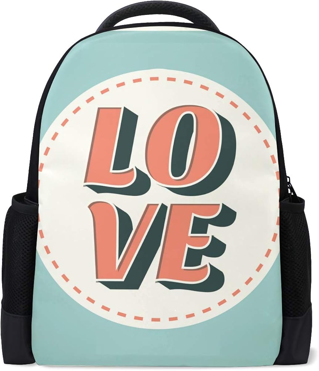 LOVE Classic Backpack School Travel Bag college Bookbag: Amazon.ca ...