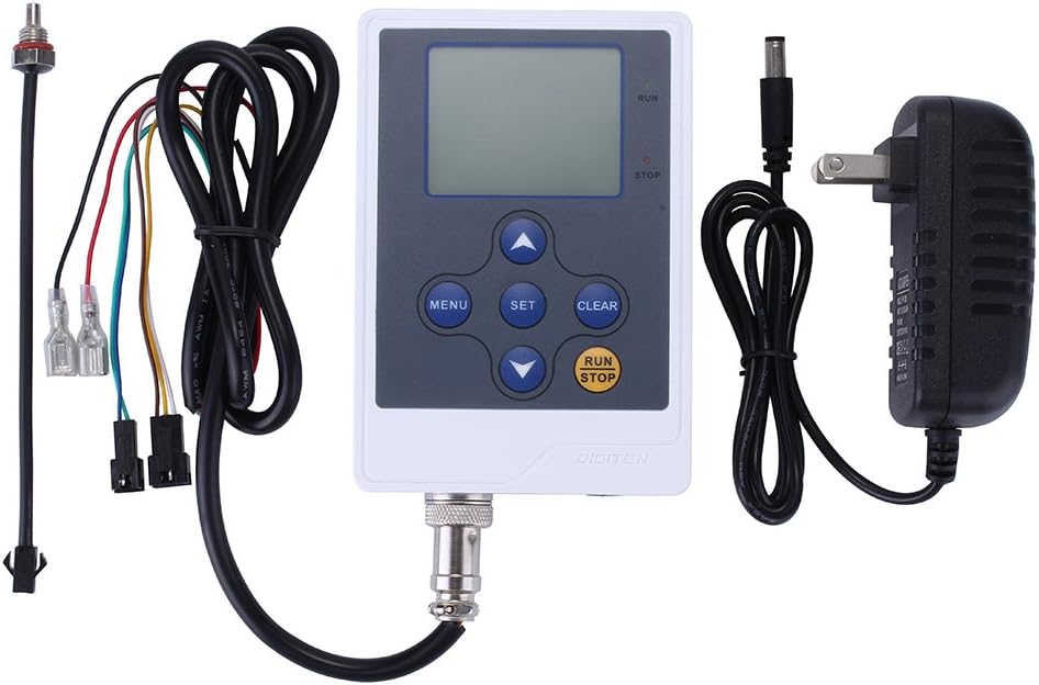 DIGITEN LCD Display Water Flow Control Meter Liquid Flow Rate Volume ...